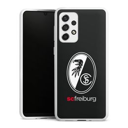 DeinDesign Galaxy A33 5G Handy Silikon H&uuml;lle Case wei&szlig; Handyh&uuml;lle Sc Freiburg Official Licensed Product Coat Of Arms Silikon Case