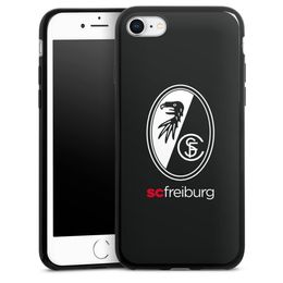 DeinDesign iPhone SE (2020) Handy Slim Case extra d&uuml;nn Silikon Handyh&uuml;lle schwarz H&uuml;lle Sc Freiburg Official Licensed Product Coat Of Arms Silikon Slim Case