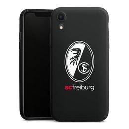 DeinDesign iPhone Xr Handy Premium Silikon H&uuml;lle Handyh&uuml;lle schwarz Case Sc Freiburg Official Licensed Product Coat Of Arms Silikon Premium Case