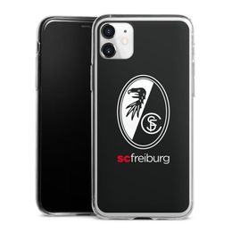 DeinDesign iPhone 11 Handy Slim Case Silikon Handyh&uuml;lle transparent H&uuml;lle extra d&uuml;nn Sc Freiburg Official Licensed Product Coat Of Arms Silikon Slim Case