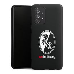 DeinDesign Galaxy A52s 5G Handy Premium Silikon H&uuml;lle Handyh&uuml;lle schwarz Case Sc Freiburg Official Licensed Product Coat Of Arms Silikon Premium Case