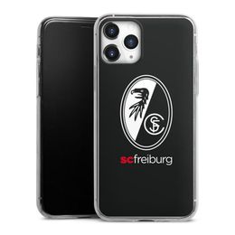 DeinDesign iPhone 11 Pro Handy Slim Case Silikon Handyh&uuml;lle transparent H&uuml;lle extra d&uuml;nn Coat Of Arms Official Licensed Product Sc Freiburg Silikon Slim Case