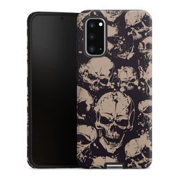 DeinDesign Galaxy S20 Handy Panzer Handyh&uuml;lle robuste Outdoor H&uuml;lle Schutzh&uuml;lle matt Totenkopf Halloween Gothic Tough Case