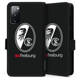 DeinDesign Galaxy S20 Handy Klapph&uuml;lle Handyh&uuml;lle aus Kunst Leder schwarz Flip Case Sc Freiburg Official Licensed Product Coat Of Arms Sideflip mit Lasche