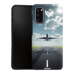 DeinDesign Galaxy S20 Handy Panzer Handyh&uuml;lle robuste Outdoor H&uuml;lle Schutzh&uuml;lle matt Airplane Wanderlust Urlaub Tough Case
