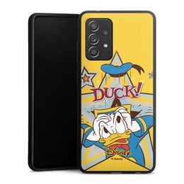 DeinDesign Galaxy A52s 5G Handy Premium Silikon H&uuml;lle Handyh&uuml;lle schwarz Case Donald Duck Disney Official Licensed Product Silikon Premium Case