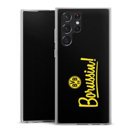 DeinDesign Galaxy S22 Ultra Handy Silikon H&uuml;lle Case transparent Handyh&uuml;lle Borussia Dortmund Bvb Soccer Silikon Case