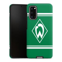 DeinDesign Galaxy S20 Handy Panzer Handyh&uuml;lle robuste Outdoor H&uuml;lle Schutzh&uuml;lle matt Sv Werder Bremen Official Licensed Product Logo Tough Case