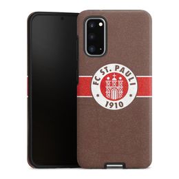 DeinDesign Galaxy S20 Handy Panzer Handyh&uuml;lle robuste Outdoor H&uuml;lle Schutzh&uuml;lle matt Fc St. Pauli Logo Official Licensed Product Tough Case