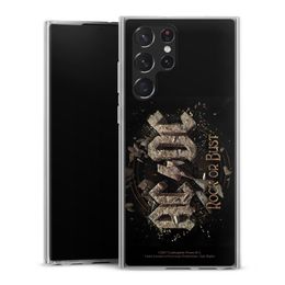 DeinDesign Galaxy S22 Ultra Handy Silikon H&uuml;lle Case transparent Handyh&uuml;lle Official Licensed Product Rock Or Bust Acdc Silikon Case