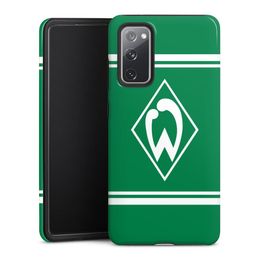 DeinDesign Galaxy S20 FE 5G Handy Panzer Handyh&uuml;lle robuste Outdoor H&uuml;lle Schutzh&uuml;lle gl&auml;nzend Sv Werder Bremen Official Licensed Product Logo Tough Case