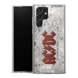DeinDesign Galaxy S22 Ultra Handy Silikon H&uuml;lle Case transparent Handyh&uuml;lle Logo Acdc Merchandise Silikon Case