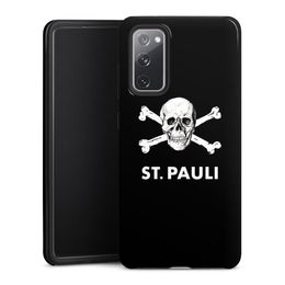 DeinDesign Galaxy S20 FE 5G Handy Panzer Handyh&uuml;lle robuste Outdoor H&uuml;lle Schutzh&uuml;lle gl&auml;nzend Totenkopf Official Licensed Product Fc St. Pauli Tough Case