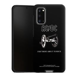 DeinDesign Galaxy S20 Handy Panzer Handyh&uuml;lle robuste Outdoor H&uuml;lle Schutzh&uuml;lle matt Music Acdc Merchandise Tough Case