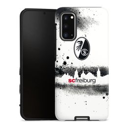 DeinDesign Galaxy S20 Handy Panzer Handyh&uuml;lle robuste Outdoor H&uuml;lle Schutzh&uuml;lle matt Skyline Logo Sc Freiburg Tough Case