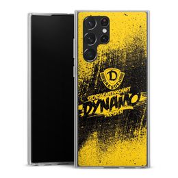 DeinDesign Galaxy S22 Ultra Handy Silikon H&uuml;lle Case transparent Handyh&uuml;lle Logo Official Licensed Product Sg Dynamo Dresden Silikon Case