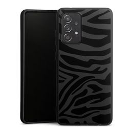 DeinDesign Galaxy A52s 5G Handy Premium Silikon H&uuml;lle Handyh&uuml;lle schwarz Case Muster Black Silikon Premium Case