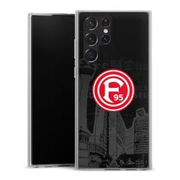 DeinDesign Galaxy S22 Ultra Handy Silikon H&uuml;lle Case transparent Handyh&uuml;lle Official Licensed Product Logo Fortuna D&uuml;sseldorf Silikon Case
