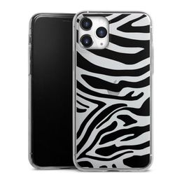 DeinDesign iPhone 11 Pro Handy Slim Case Silikon Handyh&uuml;lle transparent H&uuml;lle extra d&uuml;nn Muster Black Silikon Slim Case
