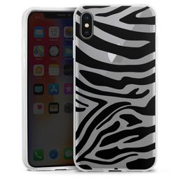 DeinDesign iPhone Xs Max Handy Silikon H&uuml;lle Case transparent Handyh&uuml;lle Muster Black Silikon Case