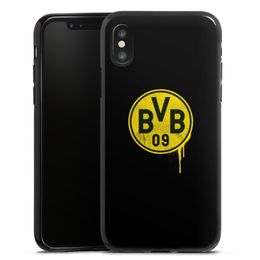 DeinDesign iPhone X Handy Silikon H&uuml;lle Case schwarz Handyh&uuml;lle Borussia Dortmund Official Licensed Product Bvb
