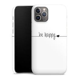 DeinDesign iPhone 12 Pro Handy Premium Case Smartphone Handyh&uuml;lle Schutzh&uuml;lle matt Statement Happiness Sayings Premium Case