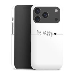 DeinDesign iPhone 17 Pro Handy Premium Case Smartphone Handyh&uuml;lle Schutzh&uuml;lle matt Statement Happiness Sayings Premium Case