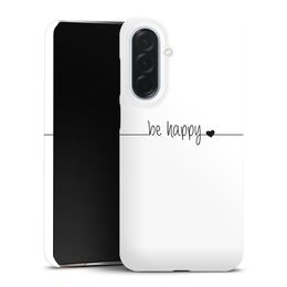 DeinDesign Galaxy A36 5G Handy Premium Case Smartphone Handyh&uuml;lle Schutzh&uuml;lle matt Statement Happiness Sayings Premium Case