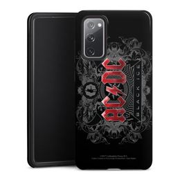 DeinDesign Galaxy S20 FE 5G Handy Panzer Handyh&uuml;lle robuste Outdoor H&uuml;lle Schutzh&uuml;lle gl&auml;nzend Merchandise Black Ice Acdc Tough Case