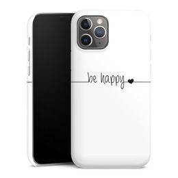 DeinDesign iPhone 12 Pro Handy Premium Case Smartphone Handyh&uuml;lle Schutzh&uuml;lle gl&auml;nzend Statement Happiness Sayings Premium Case