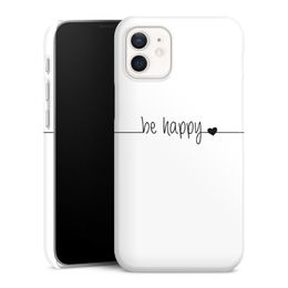DeinDesign iPhone 12 mini Handy Premium Case Smartphone Handyh&uuml;lle Schutzh&uuml;lle gl&auml;nzend Statement Happiness Sayings Premium Case