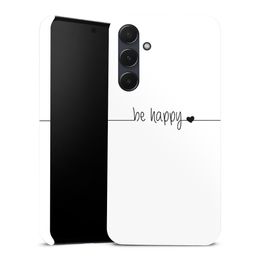 DeinDesign Galaxy A55 5G Handy Premium Case Smartphone Handyh&uuml;lle Schutzh&uuml;lle gl&auml;nzend Statement Happiness Sayings Premium Case