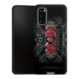 DeinDesign Galaxy S20 Handy Panzer Handyh&uuml;lle robuste Outdoor H&uuml;lle Schutzh&uuml;lle matt Merchandise Black Ice Acdc Tough Case