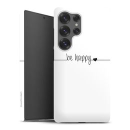 DeinDesign Galaxy S25 Ultra Handy Premium Case Smartphone Handyh&uuml;lle Schutzh&uuml;lle matt Statement Happiness Sayings Premium Case