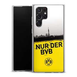 DeinDesign Galaxy S22 Ultra Handy Silikon H&uuml;lle Case transparent Handyh&uuml;lle Borussia Dortmund Statement Bvb Silikon Case