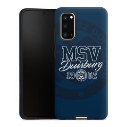 DeinDesign Galaxy S20 Handy Panzer Handyh&uuml;lle robuste Outdoor H&uuml;lle Schutzh&uuml;lle matt Msv Duisburg Merchandise Soccer Tough Case