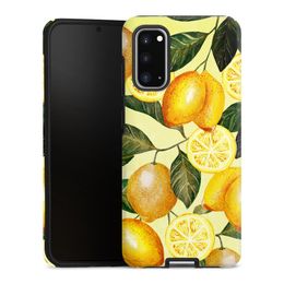 DeinDesign Galaxy S20 Handy Panzer Handyh&uuml;lle robuste Outdoor H&uuml;lle Schutzh&uuml;lle matt Summer Fruits Lemon Tough Case