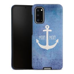 DeinDesign Galaxy S20 Handy Panzer Handyh&uuml;lle robuste Outdoor H&uuml;lle Schutzh&uuml;lle matt Anchor Blue Maritim Tough Case