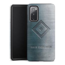 DeinDesign Galaxy S20 FE 5G Handy Panzer Handyh&uuml;lle robuste Outdoor H&uuml;lle Schutzh&uuml;lle gl&auml;nzend Hamburger Sv Metallic Look Hsv Tough Case