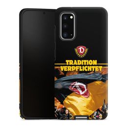 DeinDesign Galaxy S20 Handy Panzer Handyh&uuml;lle robuste Outdoor H&uuml;lle Schutzh&uuml;lle matt Sgd Sg Dynamo Dresden Merchandise Tough Case