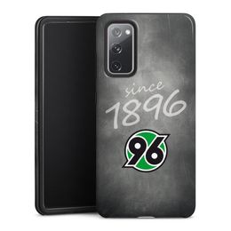 DeinDesign Galaxy S20 FE 5G Handy Panzer Handyh&uuml;lle robuste Outdoor H&uuml;lle Schutzh&uuml;lle gl&auml;nzend Official Licensed Product H96 Hannover 96 Tough Case