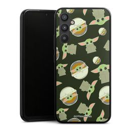 DeinDesign Galaxy A34 5G Handy Slim Case extra d&uuml;nn Silikon Handyh&uuml;lle schwarz H&uuml;lle Official Licensed Product Star Wars Muster Baby Yoda Silikon Slim Case
