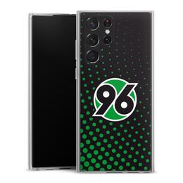 DeinDesign Galaxy S22 Ultra Handy Silikon H&uuml;lle Case transparent Handyh&uuml;lle Logo Hannover 96 Muster Silikon Case