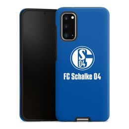 DeinDesign Galaxy S20 Handy Panzer Handyh&uuml;lle robuste Outdoor H&uuml;lle Schutzh&uuml;lle matt Fc Schalke 04 Logo Official Licensed Product Tough Case