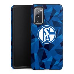 DeinDesign Galaxy S20 FE 5G Handy Panzer Handyh&uuml;lle robuste Outdoor H&uuml;lle Schutzh&uuml;lle gl&auml;nzend Muster Camouflage Fc Schalke 04 Tough Case