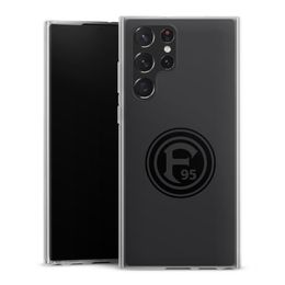 DeinDesign Galaxy S22 Ultra Handy Silikon H&uuml;lle Case transparent Handyh&uuml;lle F95 Fortuna D&uuml;sseldorf Logo Silikon Case