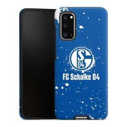 DeinDesign Galaxy S20 Handy Panzer Handyh&uuml;lle robuste Outdoor H&uuml;lle Schutzh&uuml;lle matt S04 Fc Schalke 04 Logo Tough Case