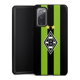 DeinDesign Galaxy S20 FE 5G Handy Panzer Handyh&uuml;lle robuste Outdoor H&uuml;lle Schutzh&uuml;lle gl&auml;nzend Stripes Borussia M&ouml;nchengladbach Gladbach Tough Case