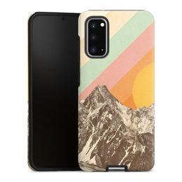 DeinDesign Galaxy S20 Handy Panzer Handyh&uuml;lle robuste Outdoor H&uuml;lle Schutzh&uuml;lle matt Sunshine Mountain Retro Tough Case
