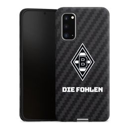 DeinDesign Galaxy S20 Handy Panzer Handyh&uuml;lle robuste Outdoor H&uuml;lle Schutzh&uuml;lle matt Gladbach Carbon Borussia M&ouml;nchengladbach Tough Case